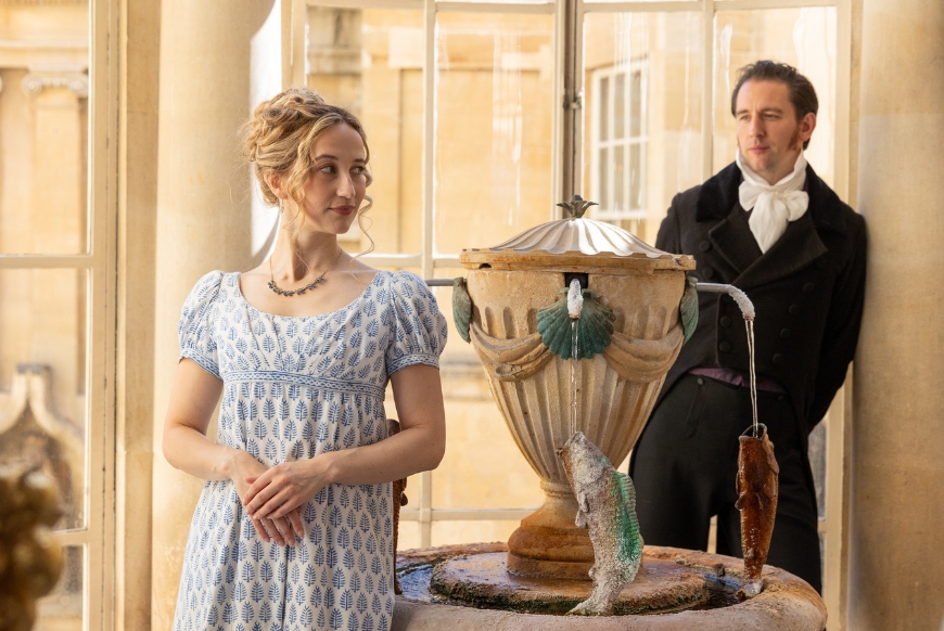 The cast of Emma visit The Pump Room as Jane Austen celebrations begin ...