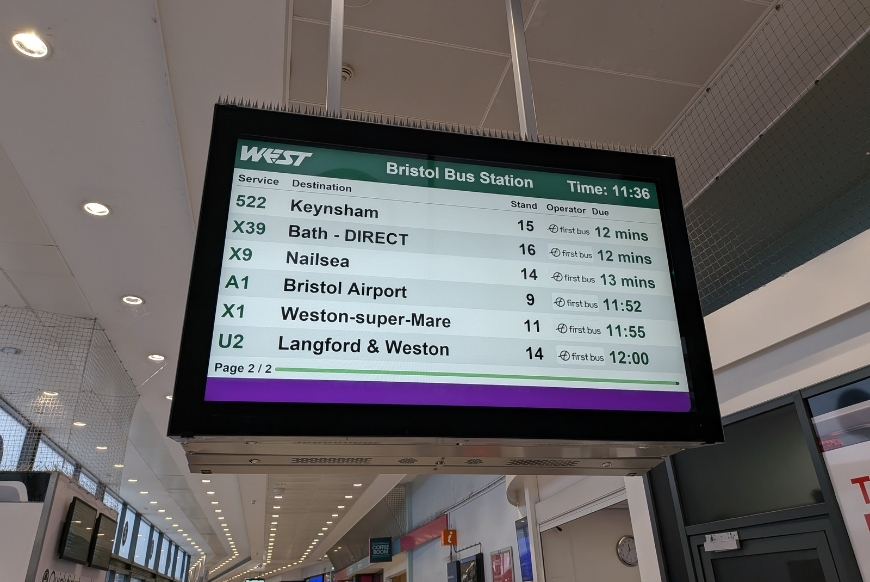 New year, new screens: £1 million of bus improvements - Visit West