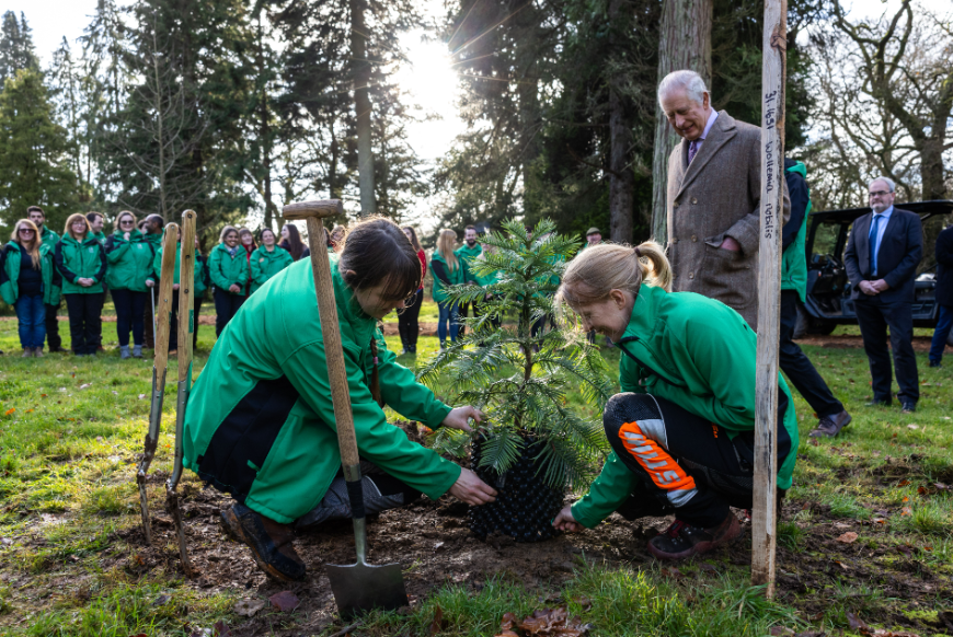 His Majesty King Charles III plants critically endangered tree at ...